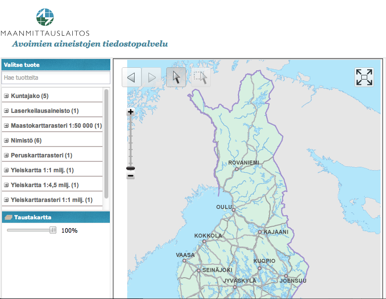 Suomen kartat ja ilmakuvat kaikkien käyttöön